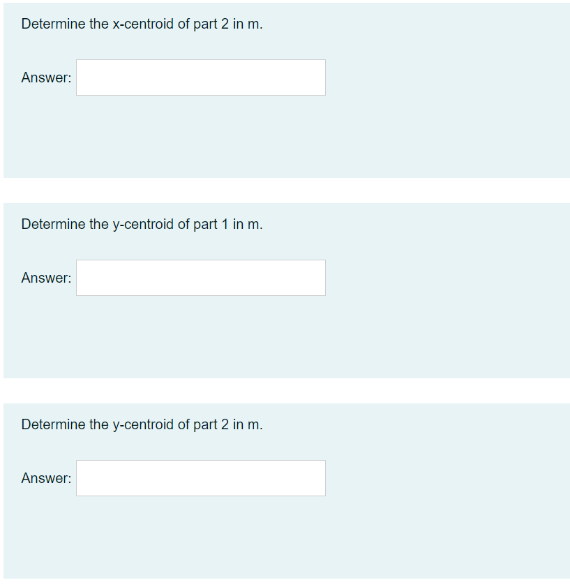 Solved By the method of composite bodies, determine the x,y | Chegg.com
