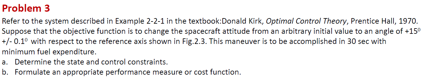 Solved Refer to the system described in Example 2-2-1 in the | Chegg.com