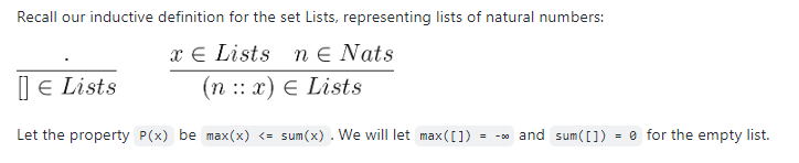 Solved Recall our inductive definition for the set Lists, | Chegg.com