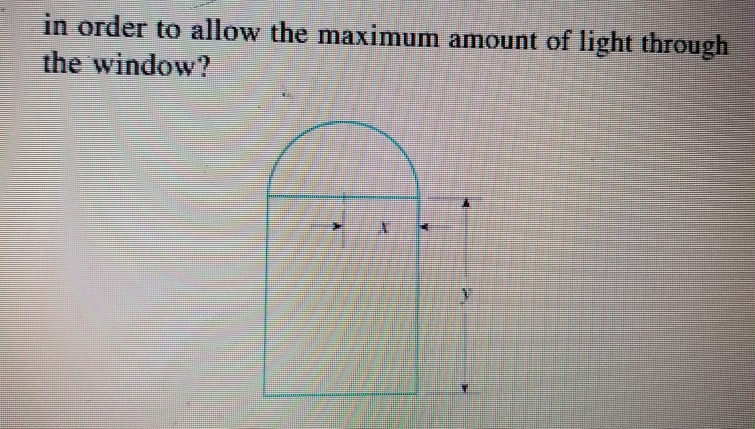 Solved 18. DESIGNING A NORMAN WINDOW A Norman window has the | Chegg.com