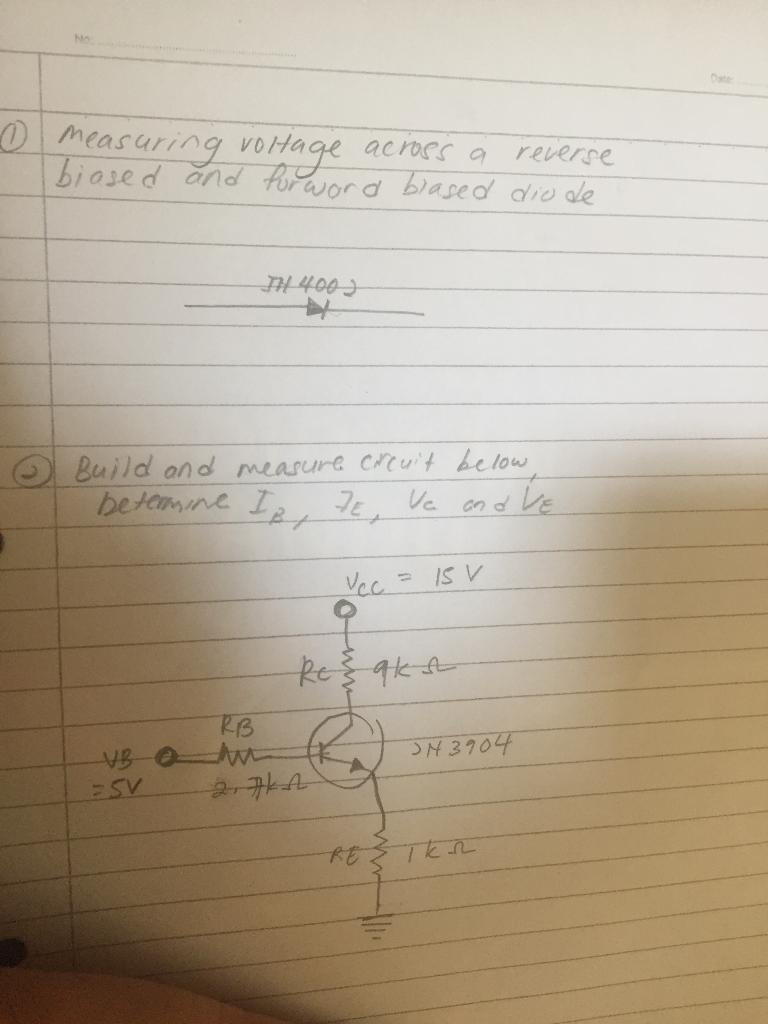 Solved reverse o measuring voltage across a biosed and | Chegg.com
