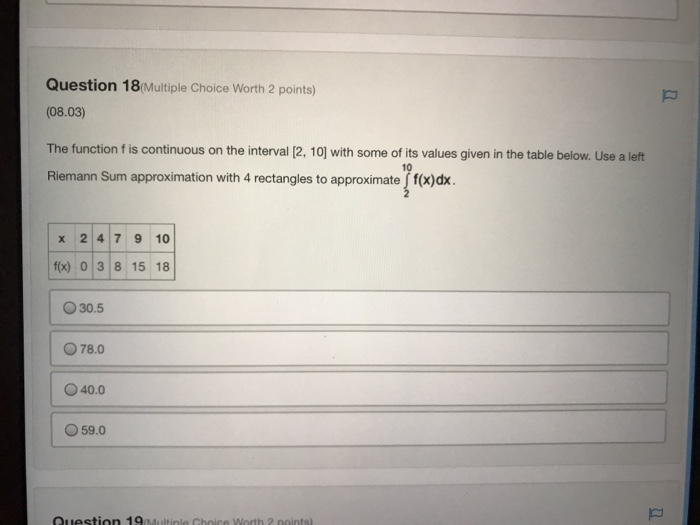 Solved Question 18(Multiple Choice Worth 2 points) (08.03) | Chegg.com