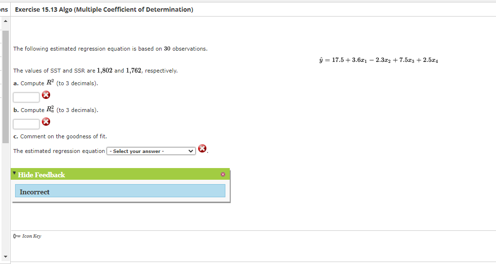 Solved ns Exercise 15.13 Algo (Multiple Coefficient of | Chegg.com