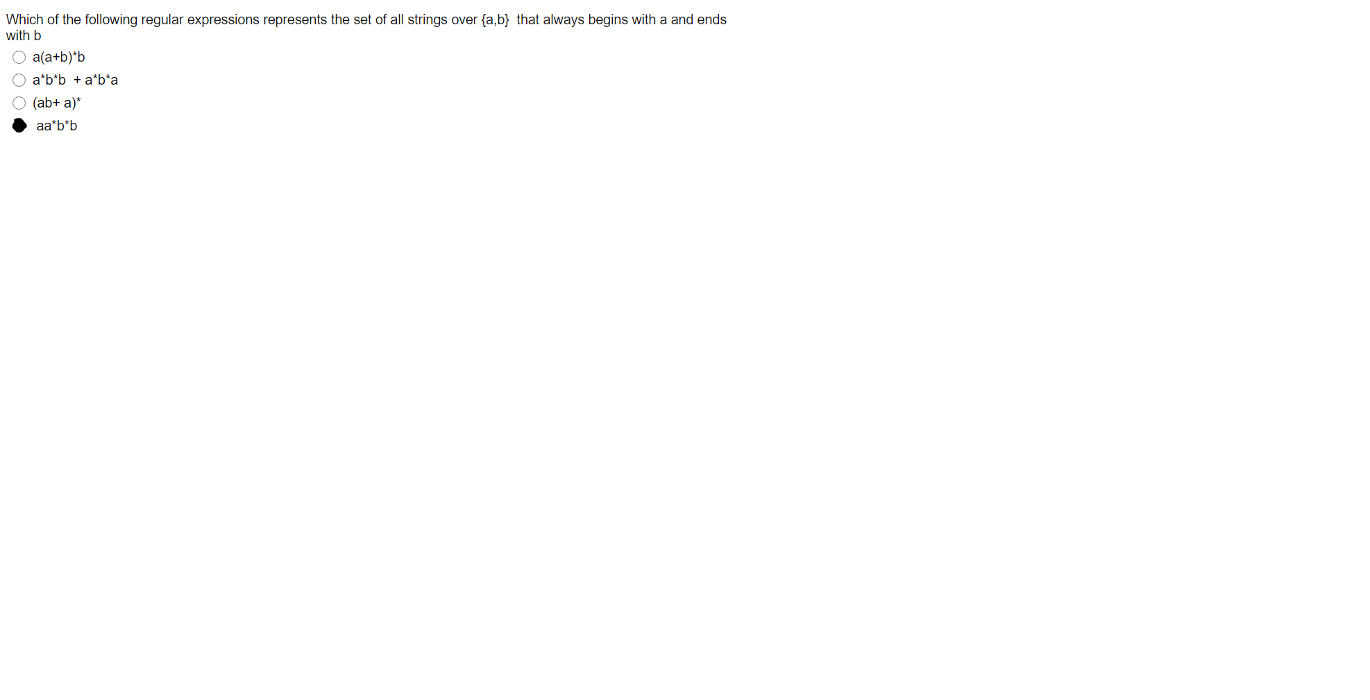 Solved Which of the following regular expressions represents | Chegg.com