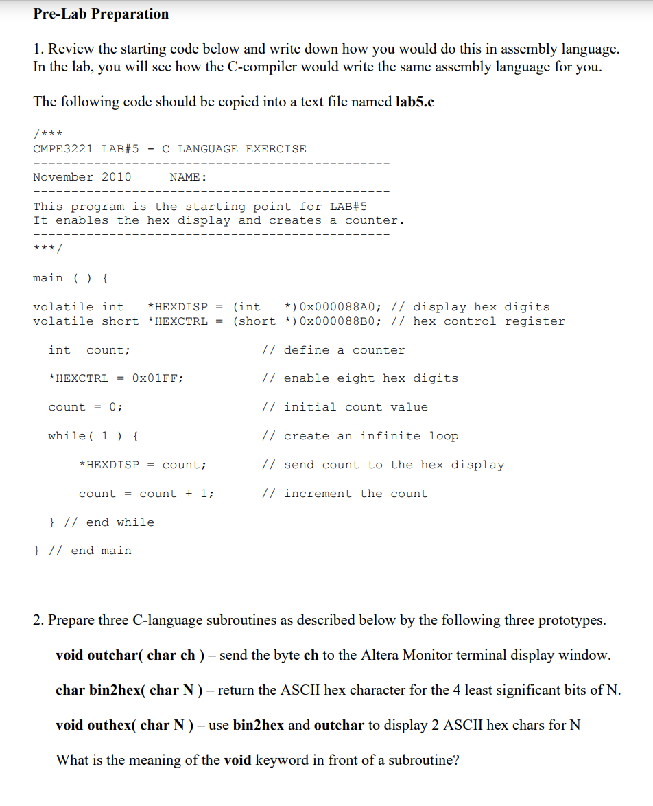 Introduction to C Programming - The PS2 Keyboard | Chegg.com