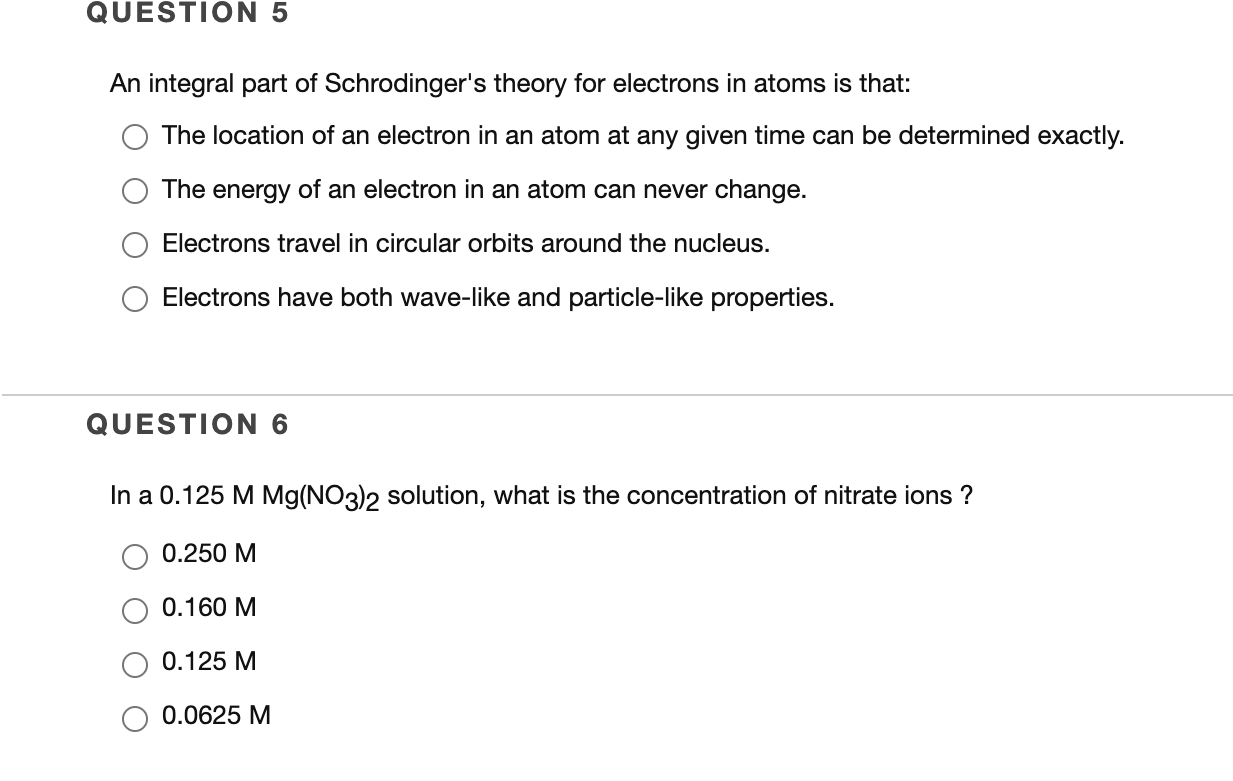 Solved QUESTION 5 An integral part of Schrodinger's theory | Chegg.com