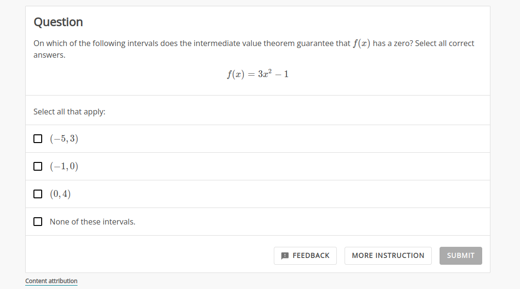 Solved On Which Of The Following Intervals Does The