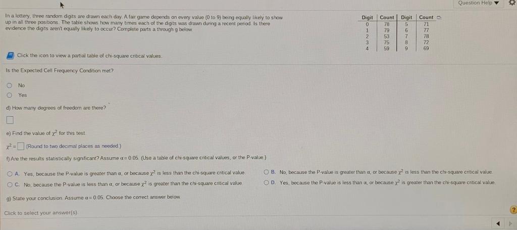 Solved 25 In a lottery, three random digits are drawn each | Chegg.com
