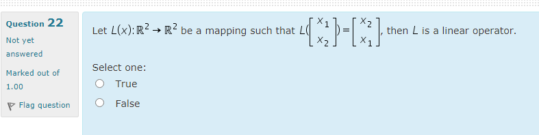 Solved Question 22 X1 Xz Let L(x): R2 → RP be a mapping such | Chegg.com