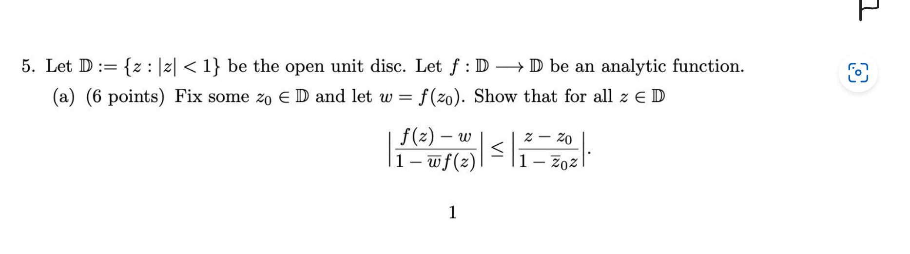 Solved 5. Let D:={z:∣z∣