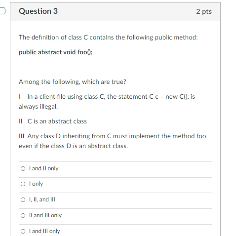 Solved Question 3 2 pts The definition of class C contains | Chegg.com