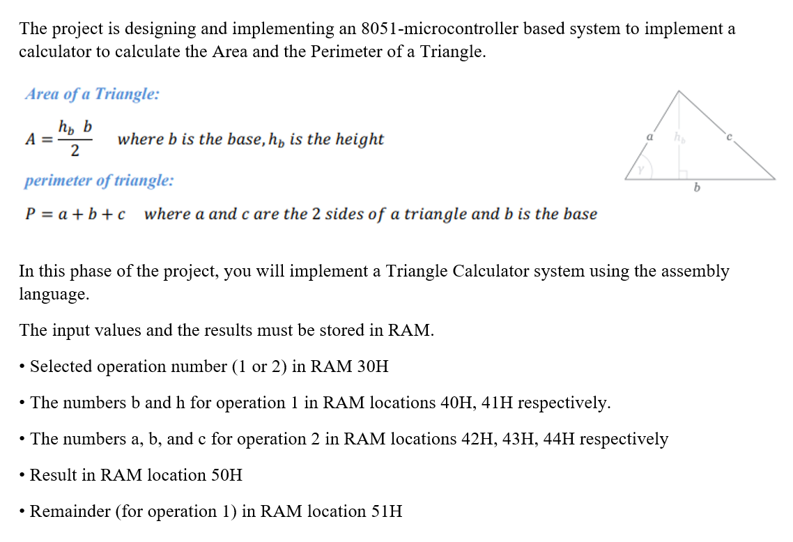 Solved The project is designing and implementing an | Chegg.com
