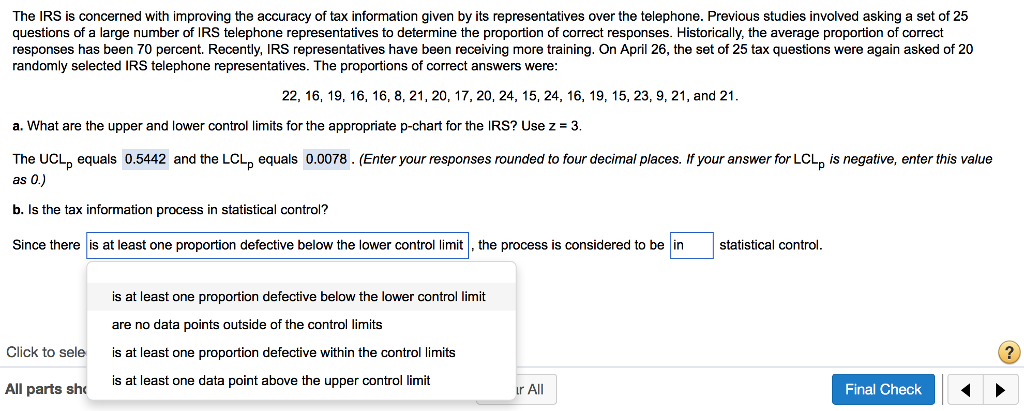 Solved The IRS is concerned with improving the accuracy of | Chegg.com