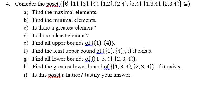 Solved 4. Consider the poset | Chegg.com