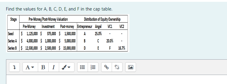 Solved 27- Find the values for A, B, C, D, E, and F in the | Chegg.com