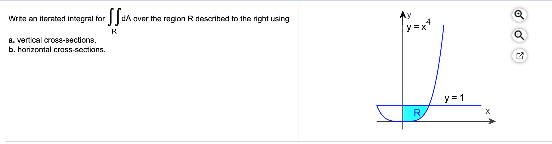 Solved Write an iterated integral for dA over the region R | Chegg.com