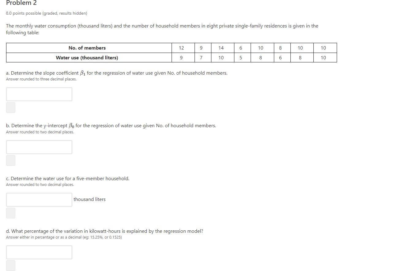 Solved Problem 2 8.0 points possible (graded, results | Chegg.com