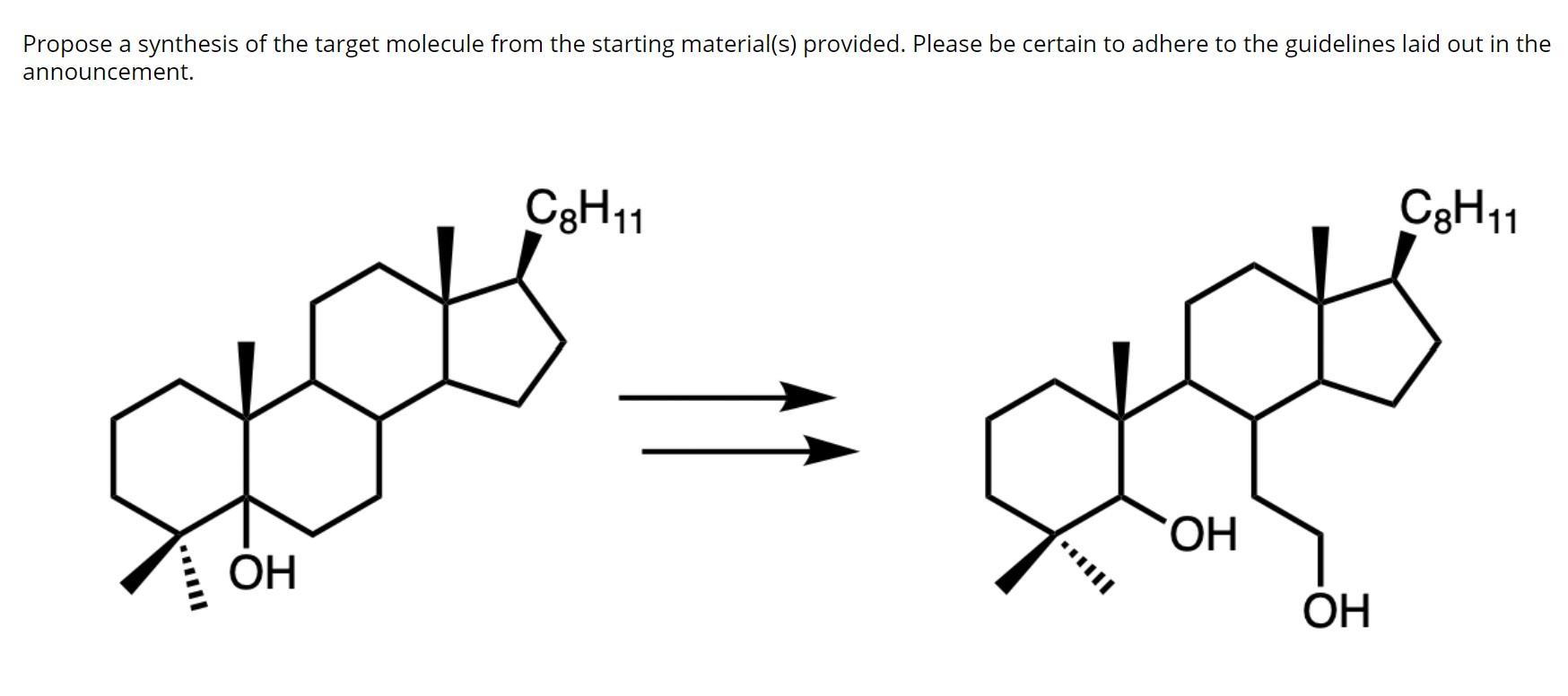 Solved Using the molecules provided, propose a synthesis of | Chegg.com