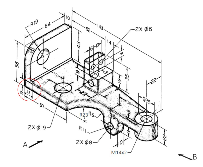 Solved Draw the following views to describe the object shown | Chegg.com