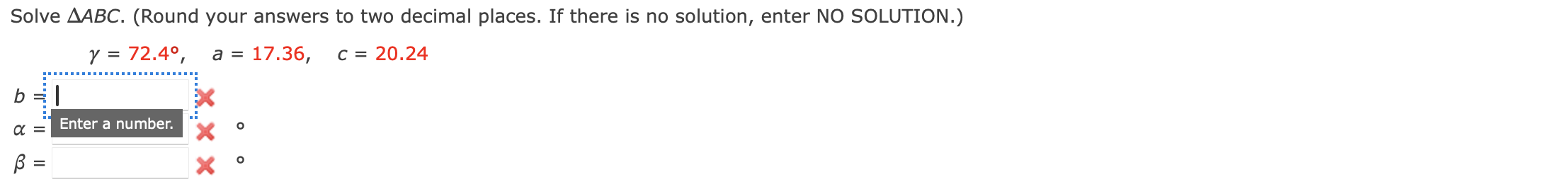 Solved Solve ????ABC. (Round your answers to two decimal | Chegg.com