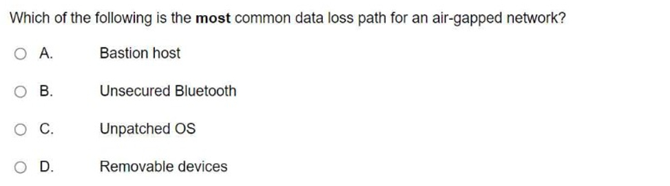 Solved Which of the following is the most common data loss | Chegg.com