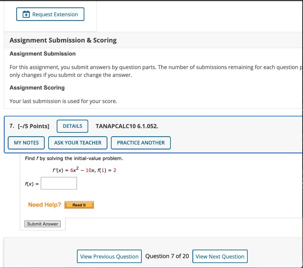 Solved + Request Extension Assignment Submission & Scoring | Chegg.com