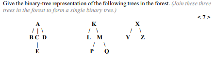 Give the binary-tree representation of the following | Chegg.com