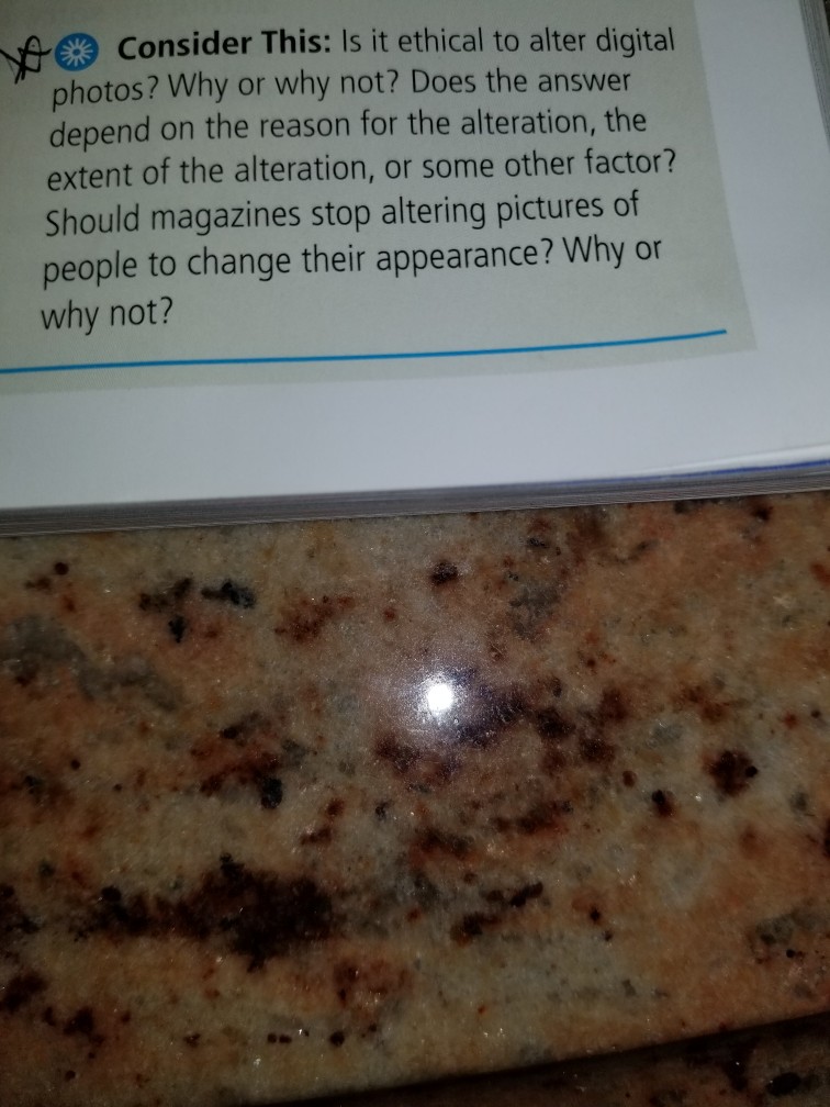 Solved Consider This: Is it ethical to alter digital photos? | Chegg.com