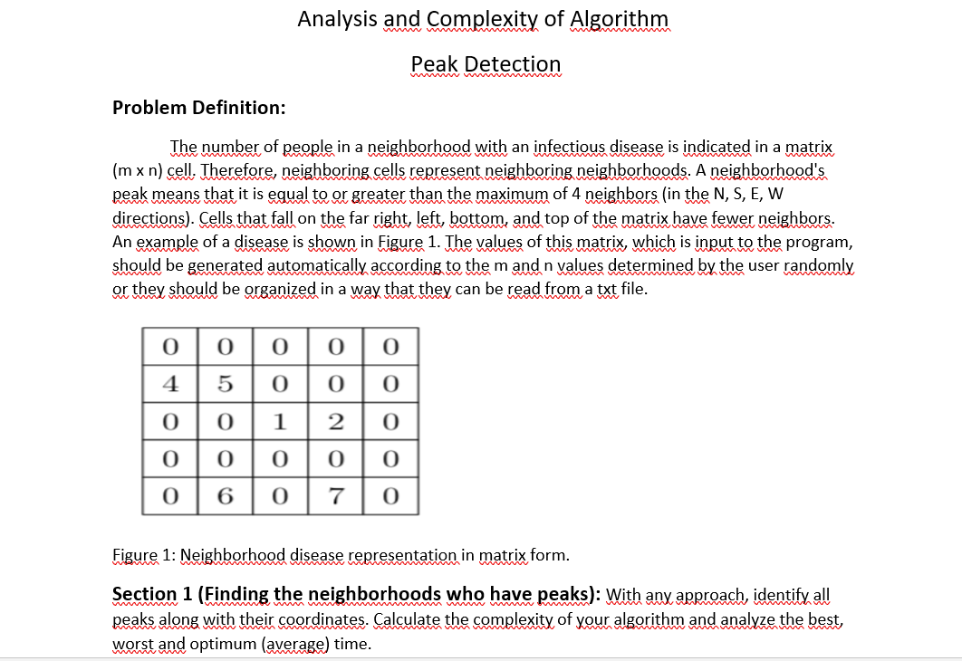 Section 2 (Finding the highest peak on the map): | Chegg.com