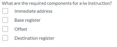 Solved What are the required components for a lw | Chegg.com