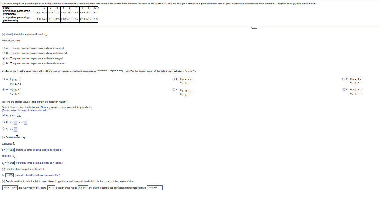 Solved (a) ldentify the claim and state H0 and H2 - What is | Chegg.com