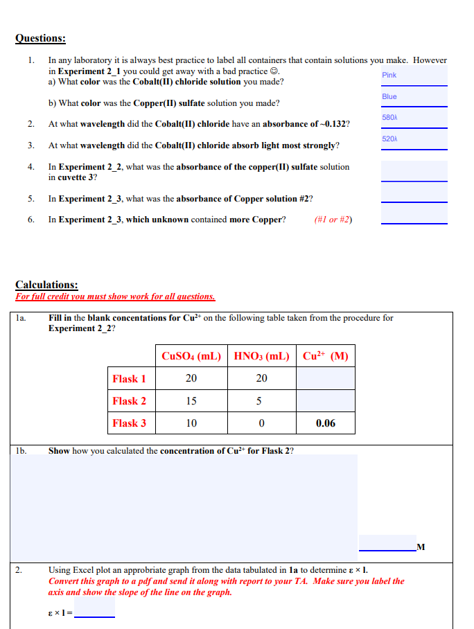 Data Collection: For this experiment, use a some | Chegg.com