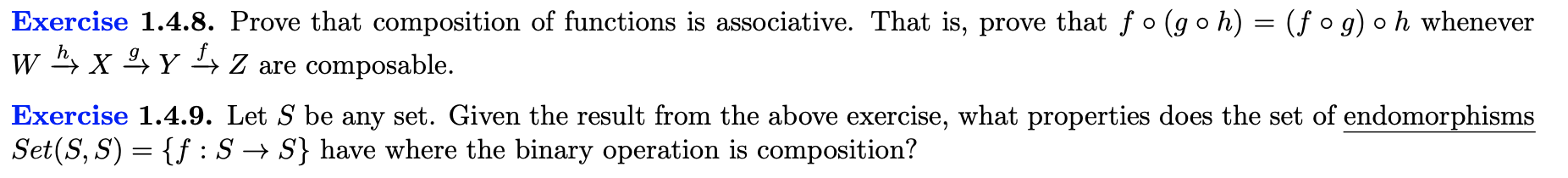 Solved Exercise 1.4.8. Prove that composition of functions | Chegg.com