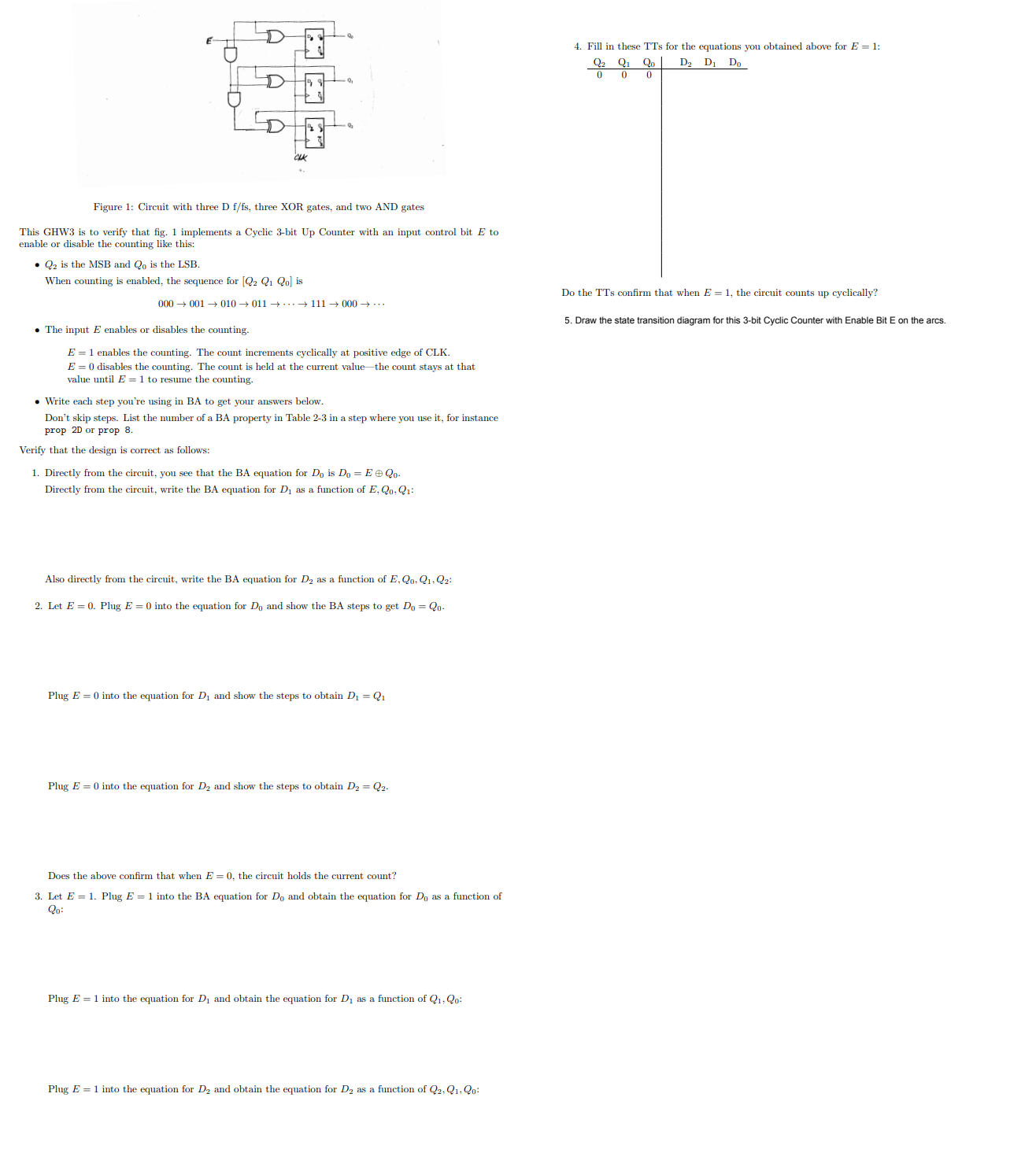 Solved 4. Fill in these TTs for the equations you obtained | Chegg.com