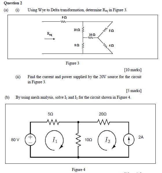 Solved Question 2 (a) Using Wye to Delta transformation, | Chegg.com