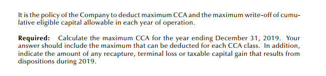 Assignment Problem Five - 7 (CCA, Recapture, And | Chegg.com