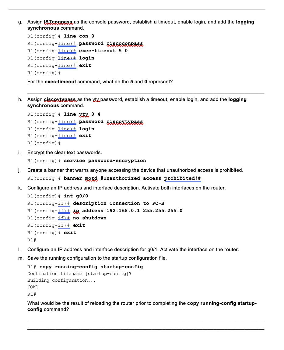 Solved Configuring Basic Router Settings With Ios Cli What 5122