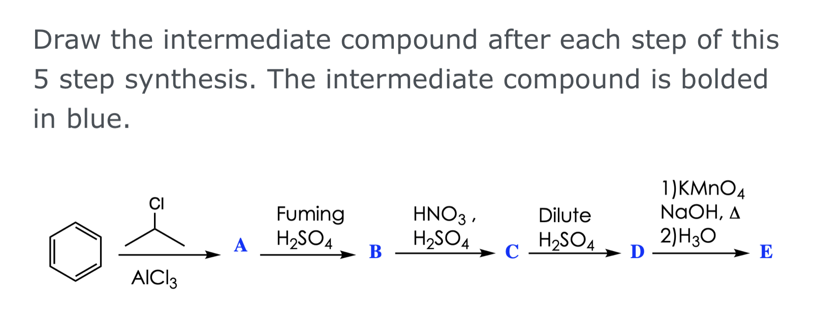 Solved Draw the intermediate compound after each step of | Chegg.com