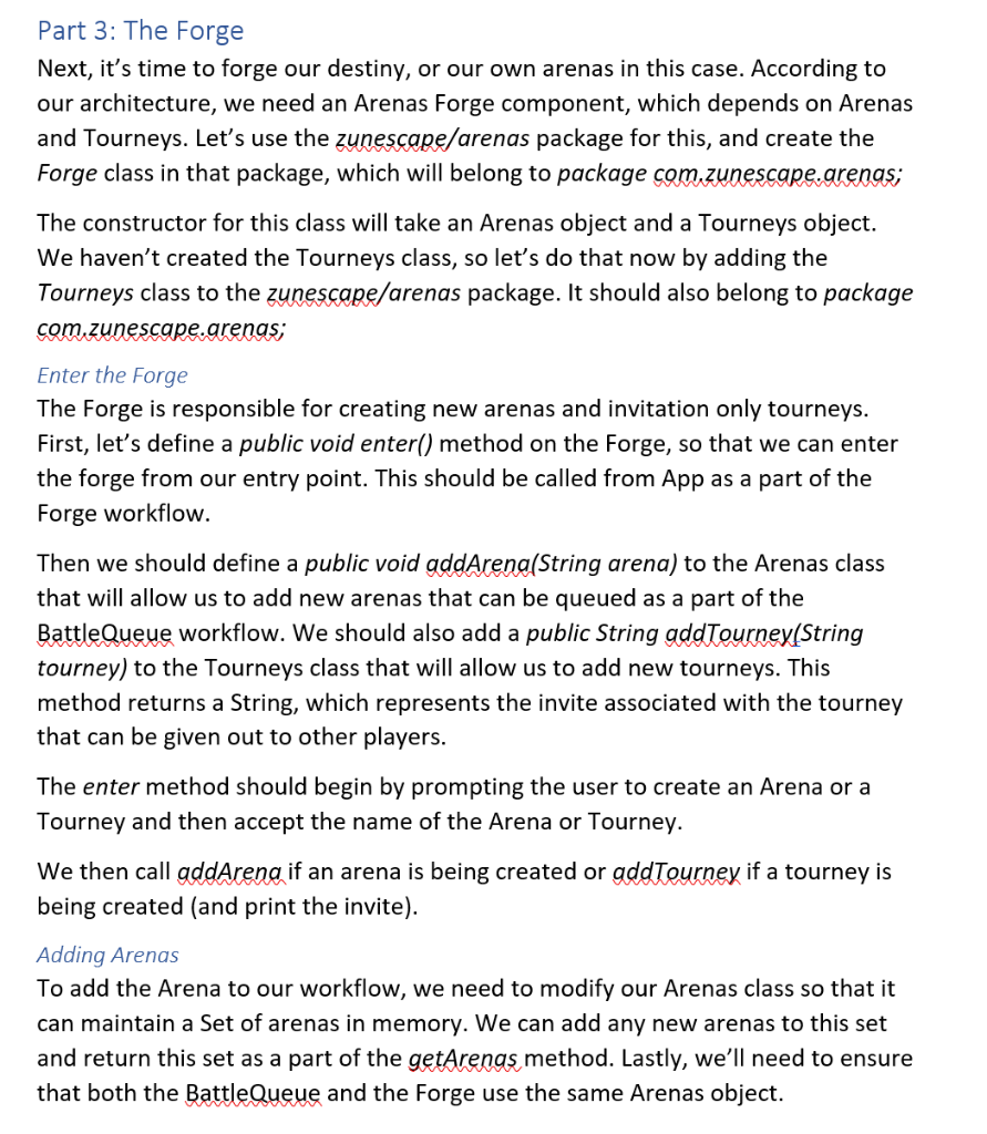 Solved Part 3: The Forge Next, it's time to forge our | Chegg.com