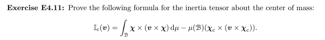 Solved Prove the following formula for the inertia tensor | Chegg.com