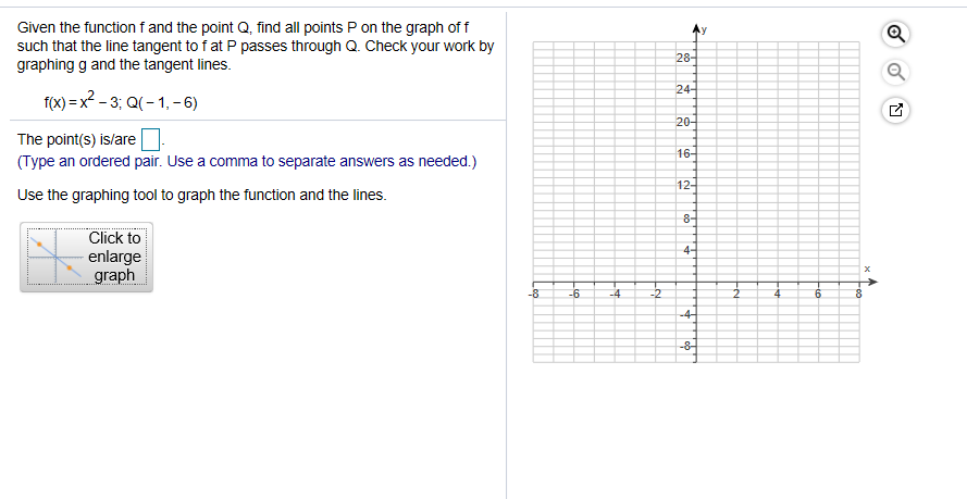 Solved Given the function f and the point Q, find all points | Chegg.com
