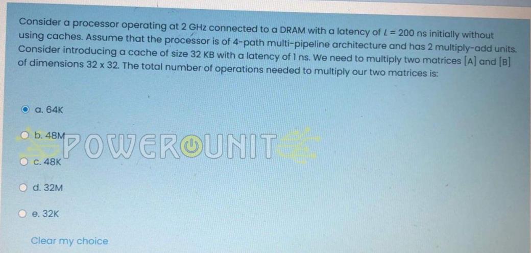 Solved Consider a processor operating at 2 GHz connected to | Chegg.com