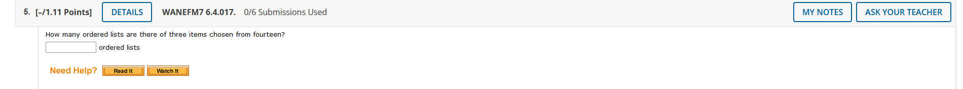 Solved How many ordered lists are there of three items | Chegg.com