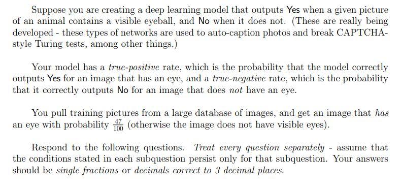 Suppose you are creating a deep learning model that | Chegg.com
