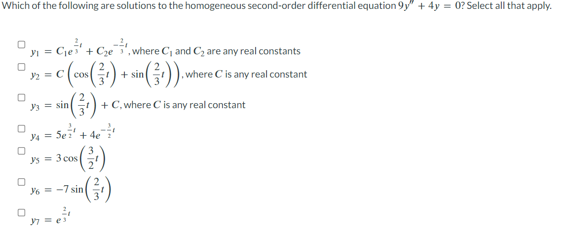 Which Of The Following Are Solutions To The 