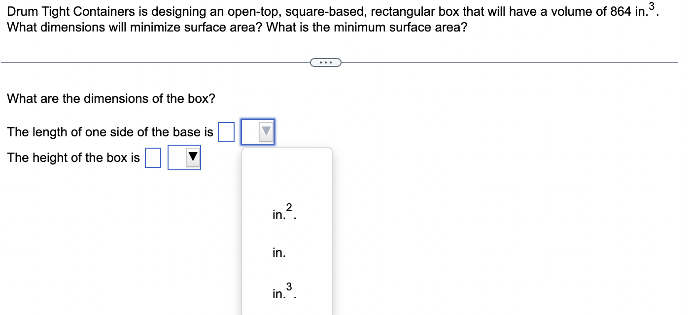 Solved Drum Tight Containers is designing an open-top, | Chegg.com