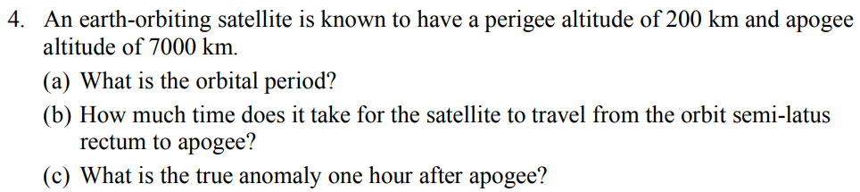 Solved An earth-orbiting satellite is known to have a | Chegg.com