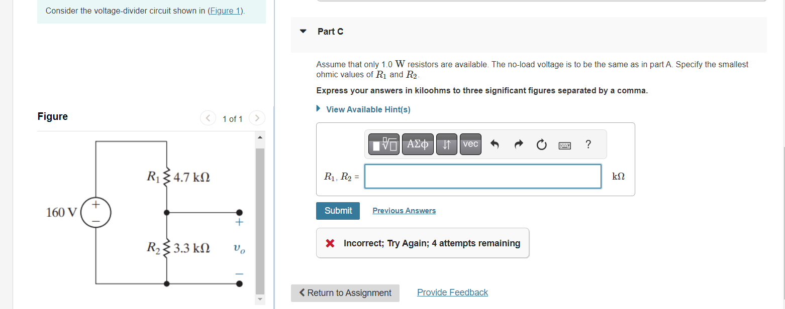 Solved Consider the voltage-divider circuit shown in (Figure | Chegg.com