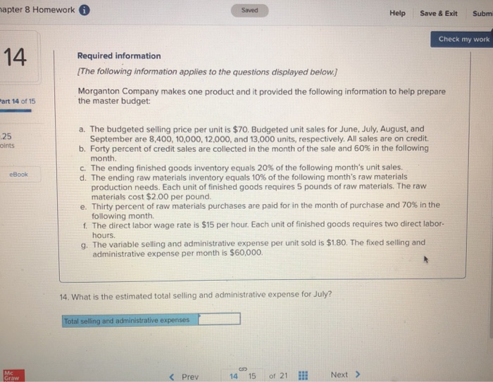 Solved hapter 8 Homework Saved Help Save& ExitSubmit Check | Chegg.com