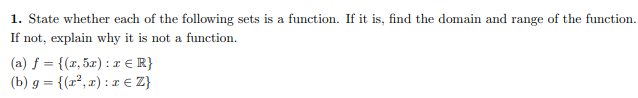 Solved 1. State whether each of the following sets is a | Chegg.com